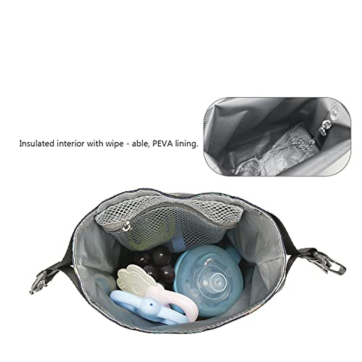 MOV COMPRA Insulated Snack Bag- Women Reusable Sandwich & Snack Bags, Leakproof Food Storage Small Lunch Bag For Picnic,Work(Small，Milk