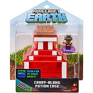 Mattel Minecraft Carry Along Potion Plus Exclusive Mini Figure, Carrying Case for Mini Figures, Based on Minecraft Video Game, Toys for Kids Age 6 and Up