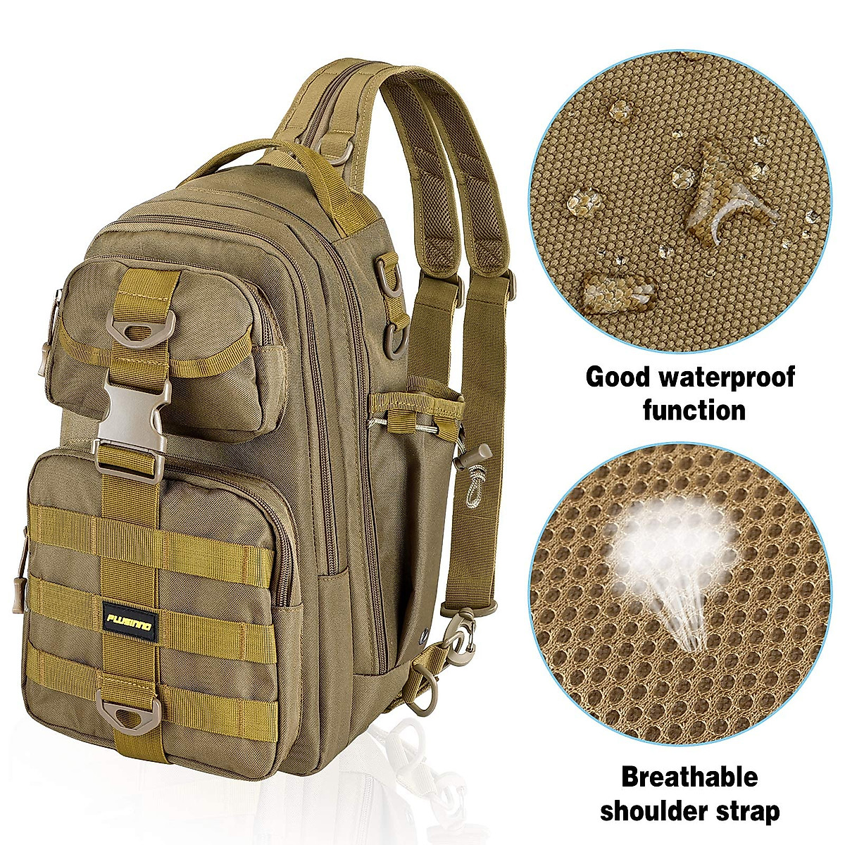 PLUSINNO Fishing Rod and Reel Combos and Fishing Tackle Backpack Storage Bag,Carbon Fiber Telescopic Fishing Rod with Reel Combo,Fishing Gear Bag,Water-Resistant Fishing Backpack with Rod Holder