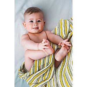 Muslin Swaddle Blankets Babies, Very Soft and Breathable Essential Receiving wrap, Ideal Newborn swaddling Set, Best Shower Gift, 47 X 47 inches (Gimme Some Space (4 Pack))