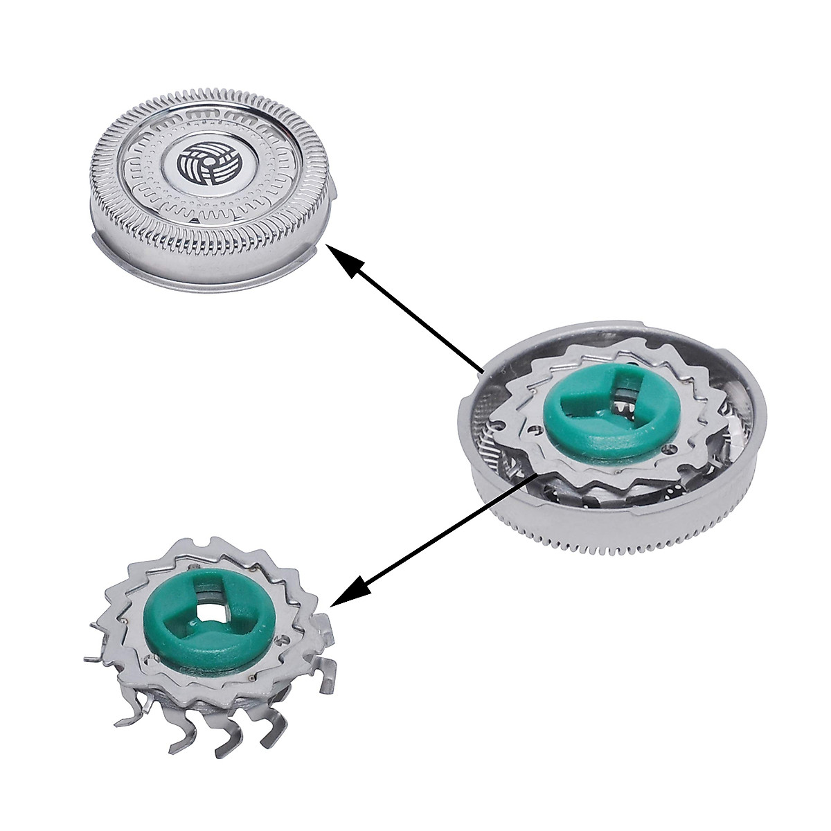 SH60 Replacement Heads Fit for Series 6000 Shavers by Piwerod Compatible with Ph-ilips Nore-lco Model S6810/82, S6850/85, S6880/81