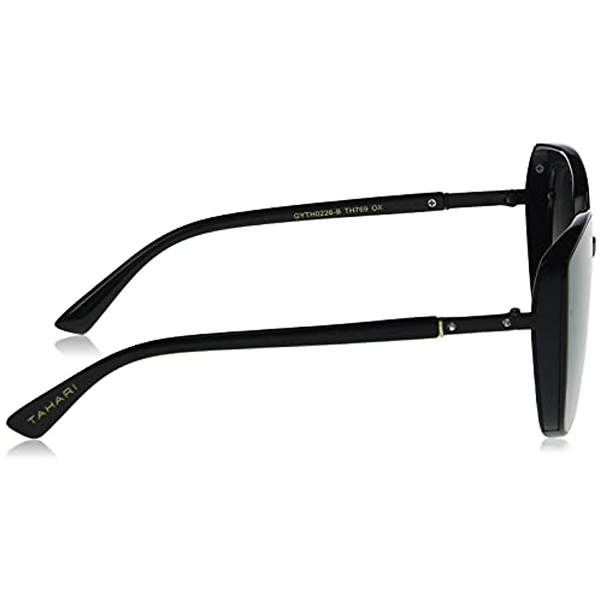 TAHARI womens Th769 Cat Eye UV Protective Women s Sunglasses Wear Year Round Elegant Gifts for Women 62 mm, Black