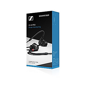 Sennheiser Pro Audio IE 40 PRO, molded in ear dynamic monitors (Clear)