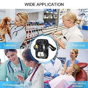 Nurse Fanny Pack with Stethoscope Holder, Nursing Bags for Nurses Work Multi Compartment, Nursing Essentials for Nurses (Black)