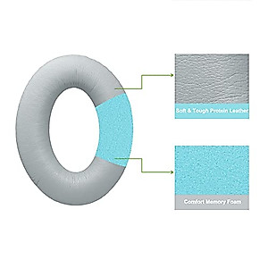 Replacement Ear-Pads Cushions for Bose QuietComfort-35 (QC-35) and QuietComfort-35 II (QC-35 II) Over-Ear Headphones (Silver)