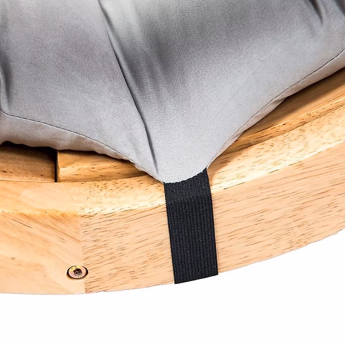 TESICA Rocking Chair Cushion with Ties Non Slip Adirondack Chair Cushion Patio Chair Cushions Rocking Chair Cushions High Back Chair Cushions for Garden Indoor Outdoor, Grey, 47x20in