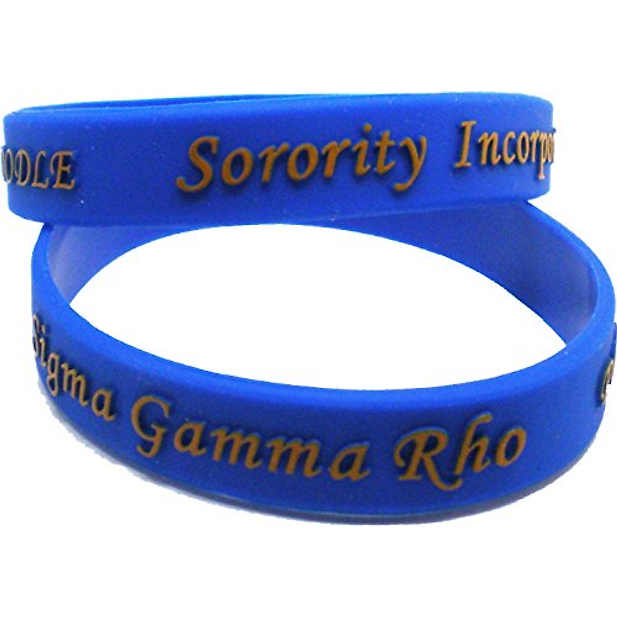 Sigma Gamma Rho Sorority Blue Embossed Silicone Wristband