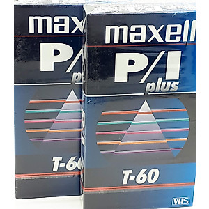 New Set of 2 Maxell P/I Plus t-60 VHS Tapes