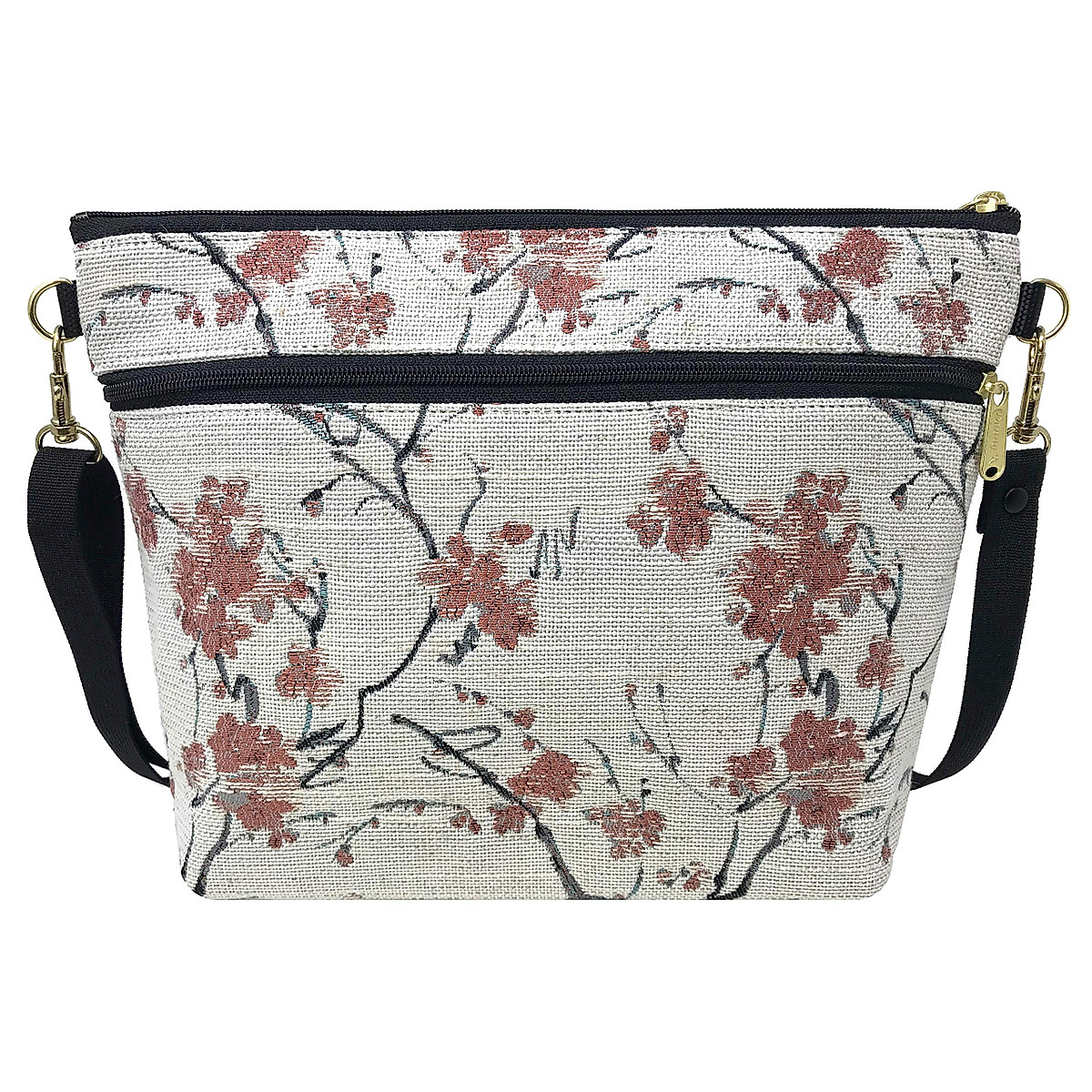 Danny K. Women's Tapestry Bag Shoulder Handbag, Large Zipper Purse Handmade in the USA (L'Amour)