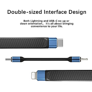 Aprilery Short USB C to Lightning Cable (0.46ft, MFi Certified), Fast Charging and Data Sync Type C to Lightning Cable for iPhone 13/13 pro/13 pro Max/12/12 mini/11/XS/XR/X/8/SE/AirPods/iPad