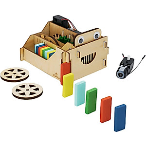 KiwiCo - Domino Machine, Wooden Domino Set for Family Games with 100 Dominoes and Wood Domino Robot, for Kids Ages 9+