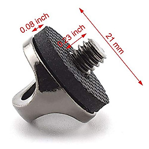 1/4" Camera Neck Strap Screw Holder, SDTC Tech 2 Pack 1/4-20 Thread Camera Screws with Rubber Washer for Quick Install/Release Wrist Strap Sling