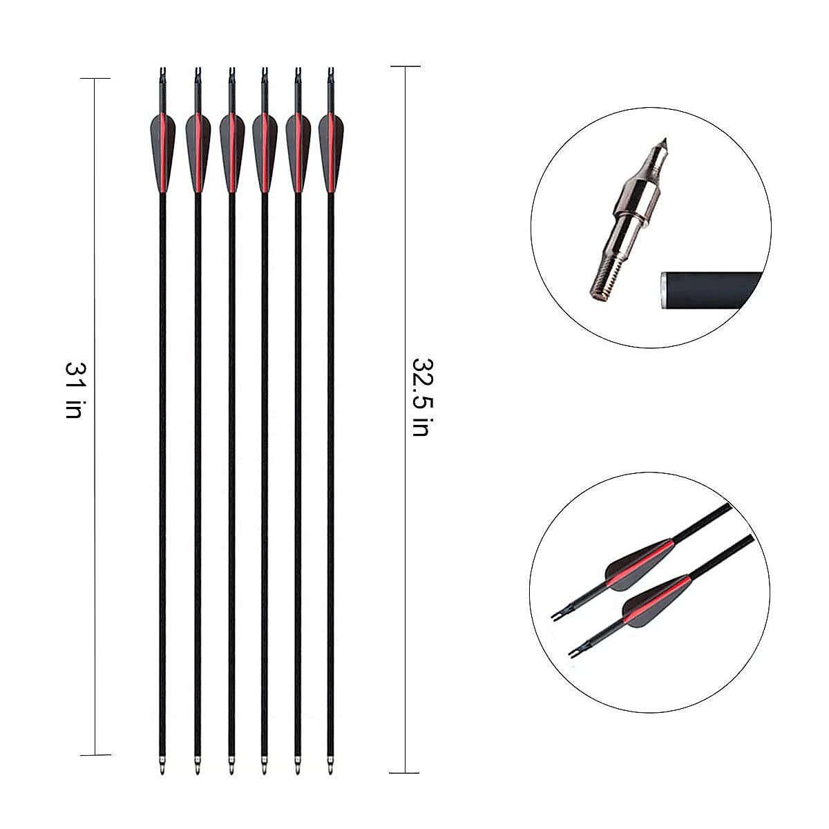 Monsour Archery Takedown Recurve Bow and Arrow Set Left/Rght Hand Longbow Kit Beginner Outdoor Hunting Shooting Practice 20lb 30lb 40lb (Black 40lb)
