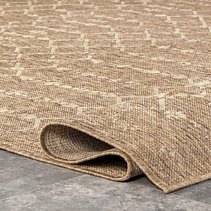 nuLOOM Grayson Moroccan Trellis Indoor/Outdoor Area Rug, 5x8, Beige