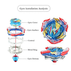 Battling Tops Burst Battle B-193 Ultimate Valkyrie.Lg.V'-9 Gyro Toys for Kids with B-184 Custom Bey Launcher