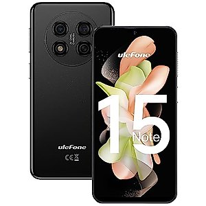 Ulefone 3G Unlocked Smartphones, Note 15 Android 12, Dual Sim Unlocked Cell Phones, Dual Rear Camera, Triple Card Slots, 6.22" Waterdrop Full-Screen Phones, 4000mAh, Face Unlock, US Version - Black