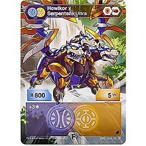 Bakugan Starter Pack 3-Pack, Fused Howlkor x Serpenteze Ultra, Armored Alliance Collectible Action Figures