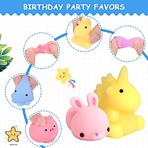 POKONBOY 30 PCS Squishies Mochi Toys, Mini Kawaii Squishy Animals Squeeze Stress Relief Toys Easter Basket Stuffers Easter Theme Party Favors Easter Egg Filler for Kids