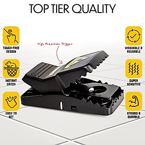 Mouse Trap Set Mouse Traps Indoor for Home, Mouse, Home, Glue Traps for Mice and Rats, Mouse Traps for House, Traps for Indoor Garden, 6 Snap Mouse Traps 6 Glue Traps - 12 Pack