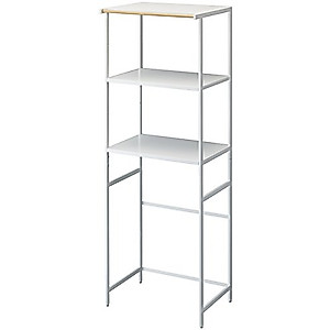 Yamazaki Home Kitchen Appliance Storage Rack-Standing Organizer Shelves, One Size, White