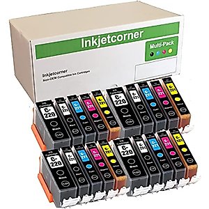 Inkjetcorner Compatible Ink Cartridges Replacement for PGI-220 CLI-221 PGI220 CLI221 for use with MP560 MX870 MX860 MP640 iP4700 (20-Pack)
