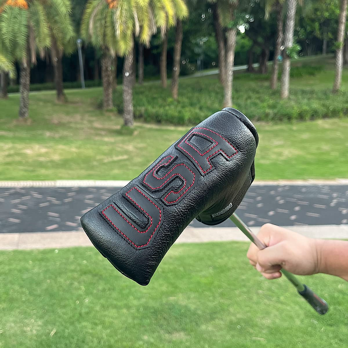 Golf Putter Cover Blade,USA Putter Headcovers Golf Club Head Covers for Putter Leather Golf Putter Head Covers with Magnetic for Odyssey Scotty Cameron