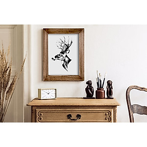 Yaetm-8x10 Picture Frame, Natural Solid Wood Photo Frame Display for Tabletop And Wall High Definition Glass Carbonized Black(2 pack)