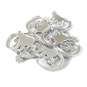 Super Cool Creations Monkey Shaped Crafting Mirrors, Set of 10, Many Colours, Shatterproof Acrylic, Pink Mirror, Pack of 10 x 6cm