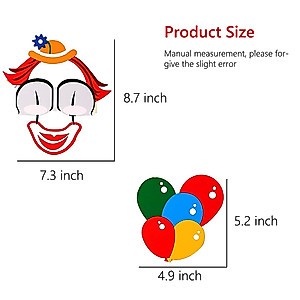 PIPI 36pcs Circus Photo Booth Props with Sticker Funny Carnival Theme Party Decorations for Birthday Party