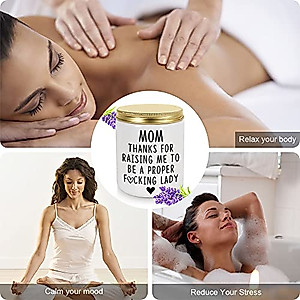 Mom Candle Gifts for Mom Birthday Mothers Day Gifts for Mom from Daughter, 7OZ Funny Long Lasting Lavender Scented Candles, Happy Christmas Bday Thanksgiving Day Presents for Mother from Daughter