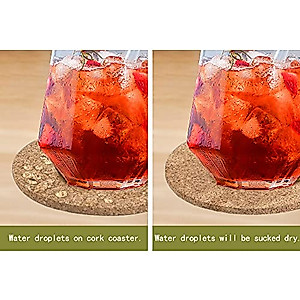 Cork Coasters for Drinks - 50 Pack 3.5" Round Blank Coasters.