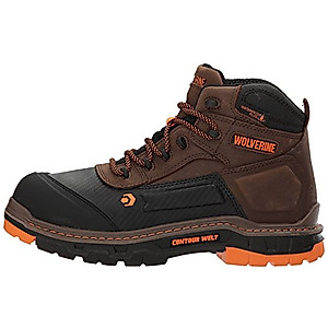 WOLVERINE mens Overpass 6" Composite Toe Waterproof Work Boot, Brown, 10 X-Wide US