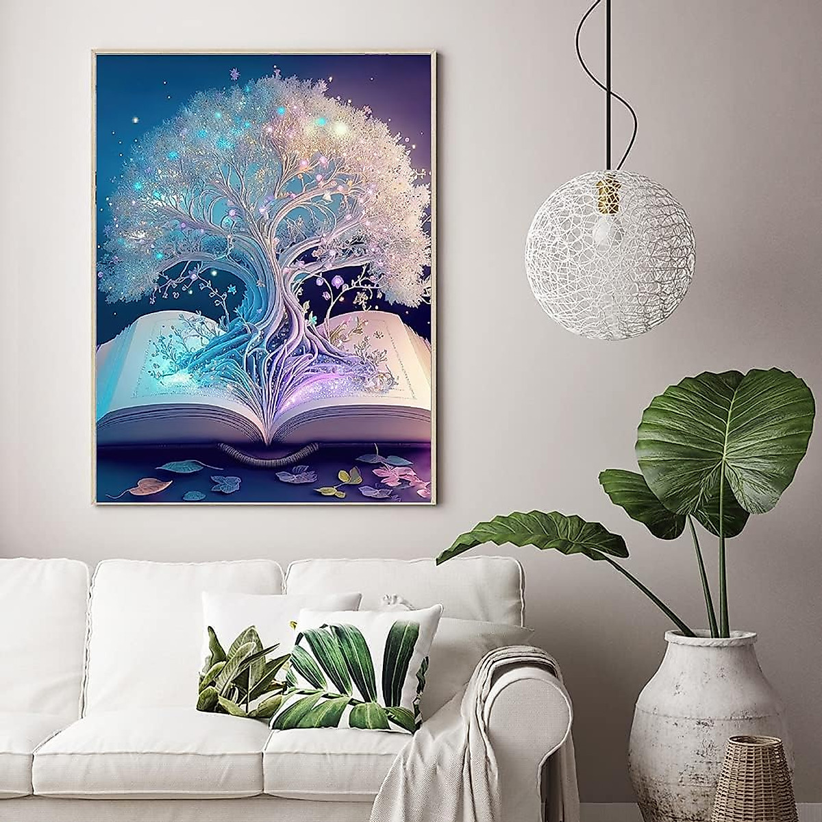 Eiazuiks Diamond Painting Kits for Adults, Tree 5D DIY Diamond Art Kits Full Drill Diamond Dots for Gift Wall Decor and Relaxation Gem Arts 12x16 inch