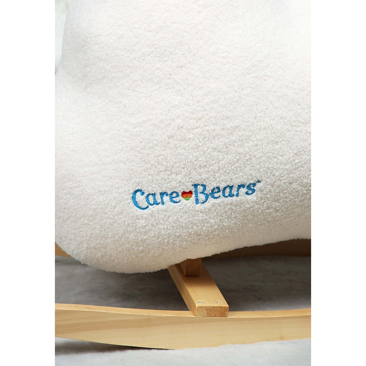 Children's Care Bears Cloud Rocker | Foam and Polyester Rocking Horse with Wooden Frame, Rockers, and Grips