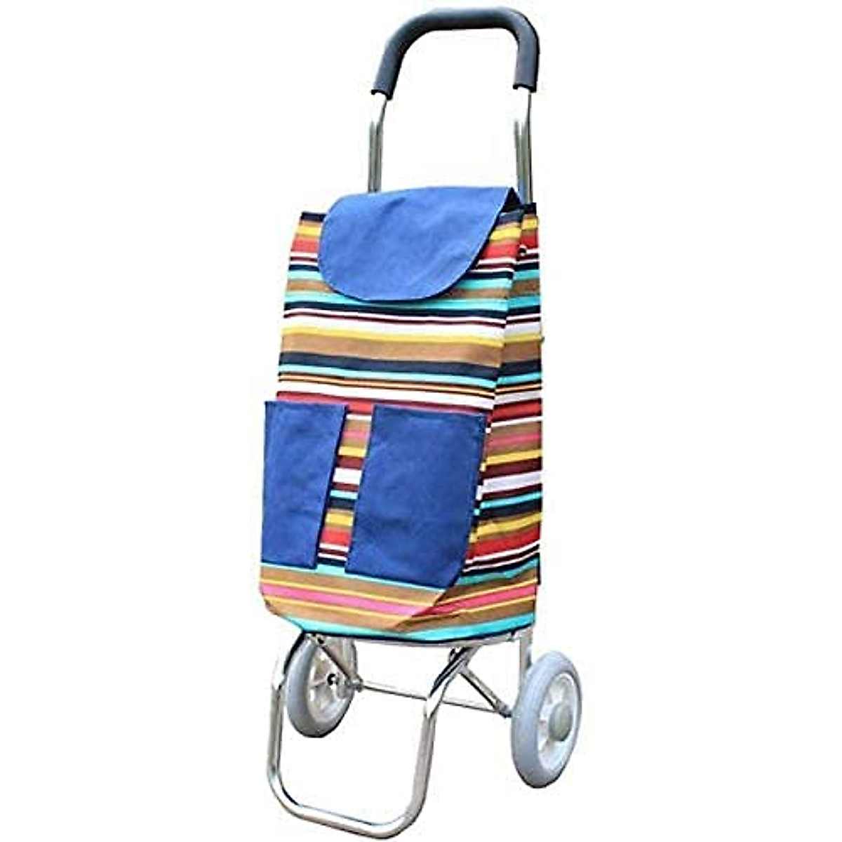 Shopping Trolley on Wheels Multi Function Shopping Cart Two-Wheel Aluminum Alloy Ultra-Light Portable Folding Cart is Practical and Convenient to Fold Storage Hand Trucks,D,87 * 35Cm ,Sho