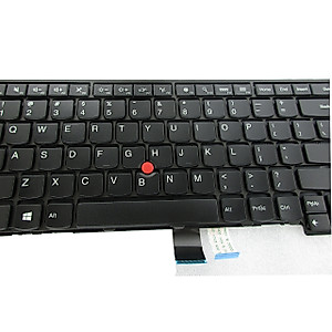 SUNMALL New Laptop Keyboard Replacement with (Frame and Pointer) Compatible with IBM Lenovo ThinkPad Edge E531 W540 W541 W550 W550S T540 T540P T550 Series Fit P/N 0C45254 04Y2465 no Backlit