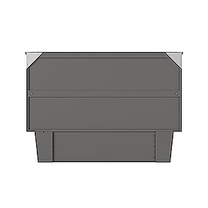 AFI Monroe Full Size Murphy Bed Chest with Mattress, Storage, & Built-in Charger in Grey