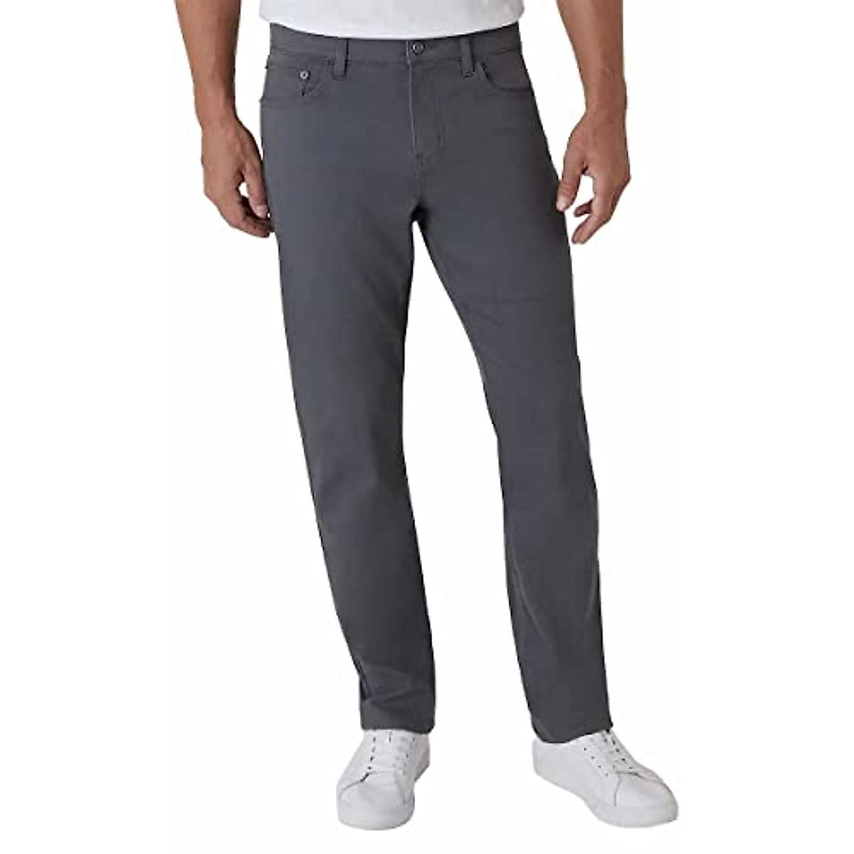 IZOD Mens Mid-Weight Comfort Stretch Knit Denim 5 Pocket Pant (as1, Waist_Inseam, Numeric_40, Numeric_29, Gray23)