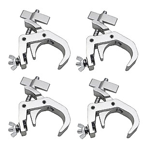 4Pack Heavy Duty Stage Lighting Clamps Hook,440lb Load Capacity Aluminum Alloy Clamps,Fit 1.6-2.0Inch Truss for DJ Lighting Projector Par Lights Spot Lights