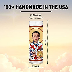 Josh Celebrity Prayer Candle - Funny Saint Candle - Pop Culture Sports Prayer Votive - 100% Handmade in USA - Novelty Football Gift