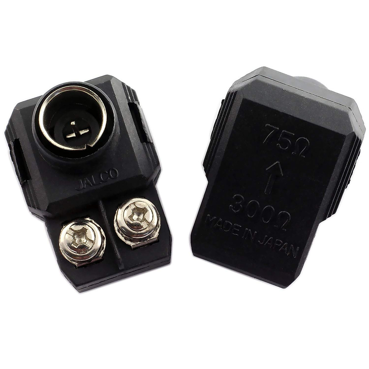 E-outstanding 2PCS Antenna Matching Transformer Connector 300 Ohm to 75 Ohm Quick Push-On Plug UHF VHF FM Converter Adapter