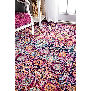 nuLOOM Leilani Persian Area Rug, 6' 7" x 9', Fuchsia