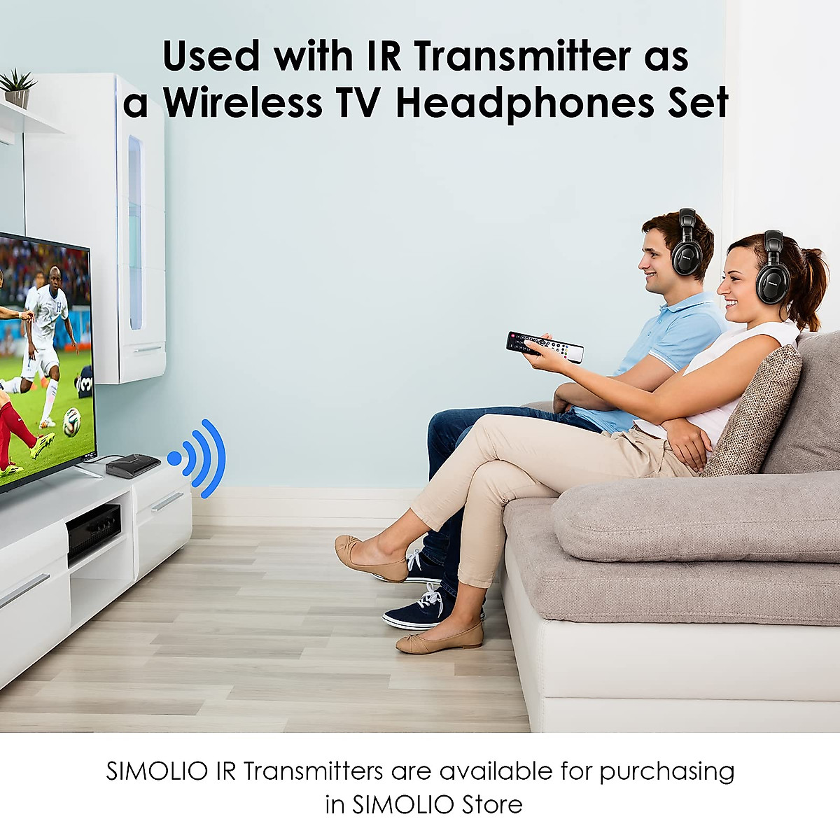 SIMOLIO Compatible with uConnect VES Chrysler Pacifica & Town and Country & Dodge Grand Caravan & Honda Odyssey, Infrared Headphone for Car DVD for Chevy Tahoe & Infiniti & Cadillac Escalade 2006-2022