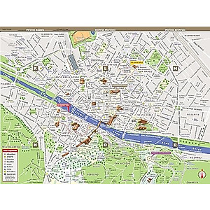 StreetSmart® Florence Map by VanDam ― Laminated pocket size Center City Street Map of Florence Italy with six distinct walking tours showing all ... Edition) Map – 2024 International Edition