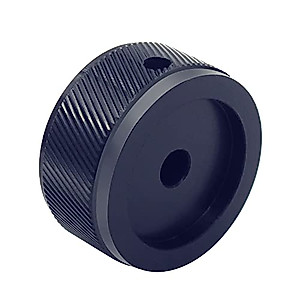 mxuteuk Black Aluminum Alloy Potentiometer Control Knob Volume Audio Electric Guitar Bass Screw Type Hole Dia:6mm/ 0.23" 30 x 17mm (d*h)