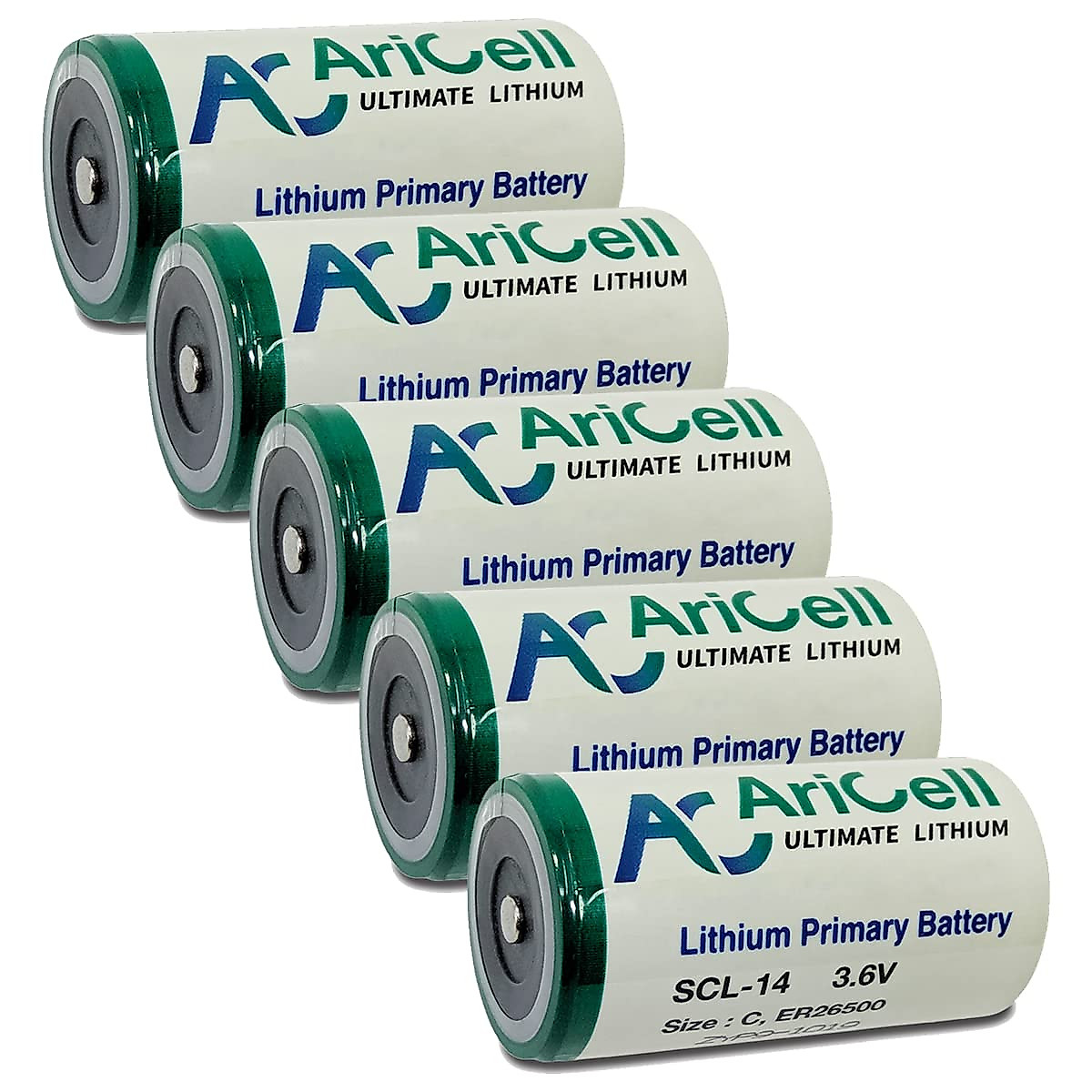 Aricell SCL-14 (C) 3.6V Lithium Thionyl Chloride Battery (5 Pack)