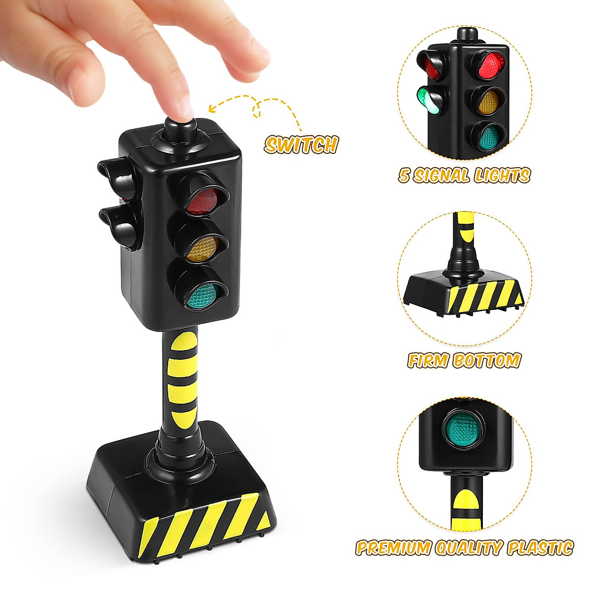 TOYANDONA 2Pcs Mini Traffic Light Toddler Traffic Light Toy Early Education Traffic Toy for Boys Girls Preschool Chinese Version