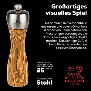 Peugeot Classic Fidji Pepper Mill, Olive Wood, 20 cm