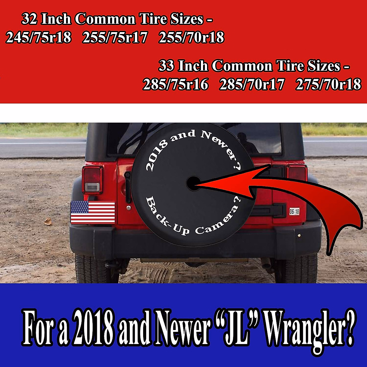 Caps Supply JL Tire Cover Ducks Unlimited Mallard Wood Hunting (Fits: JL Accessories Sport with Back-Up Camera) 32 Inch 245/75r17, 255/70r18
