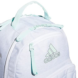 adidas Adaptive Backpack, Jersey White/Semi Flash Aqua Blue, One Size